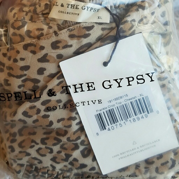 Spell | Tops | New Spell Designs Frankie Crop Top Xl Cheetah Xl | Poshmark